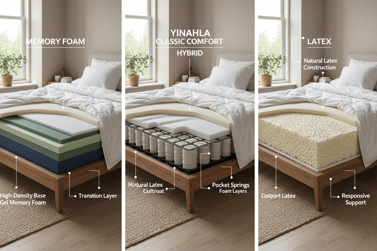 Hybrid vs Foam vs Latex | Best Mattress Types for Australians – Yinahla